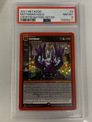 Metazoo Mothman Full Holo Cryptid Nation 1st Edition PSA 8 NM-MT #3 | eBay
