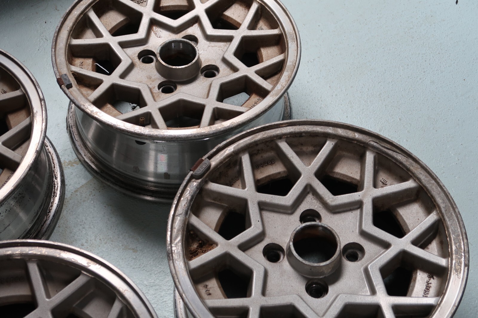 RARE 1981 SET OF SNOWFLAKE DATSUN NISSAN 280ZX TURBO WHEELS RIMS IN ...