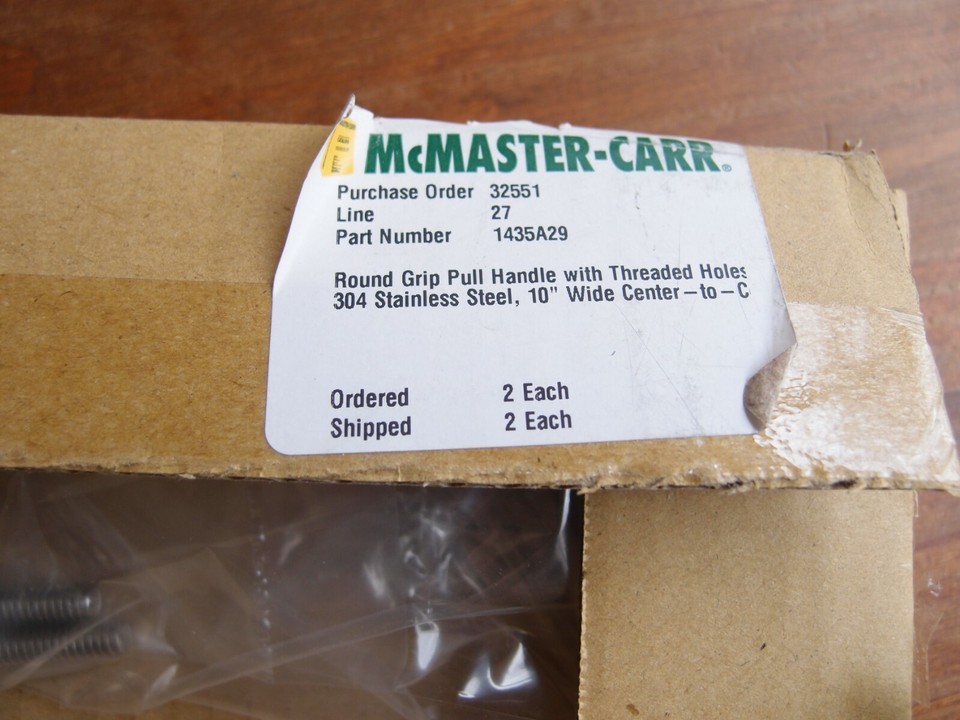 Mcmaster-carr Threaded-Hole Round Pull Handle Dull 304 Stainless Steel ...