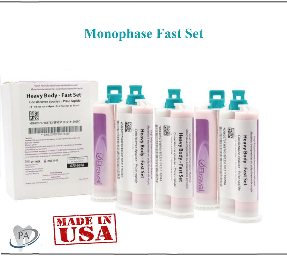 Dental HEAVY BODY REGULAR Set VPS PVS VPS Impression Material 50ML ...