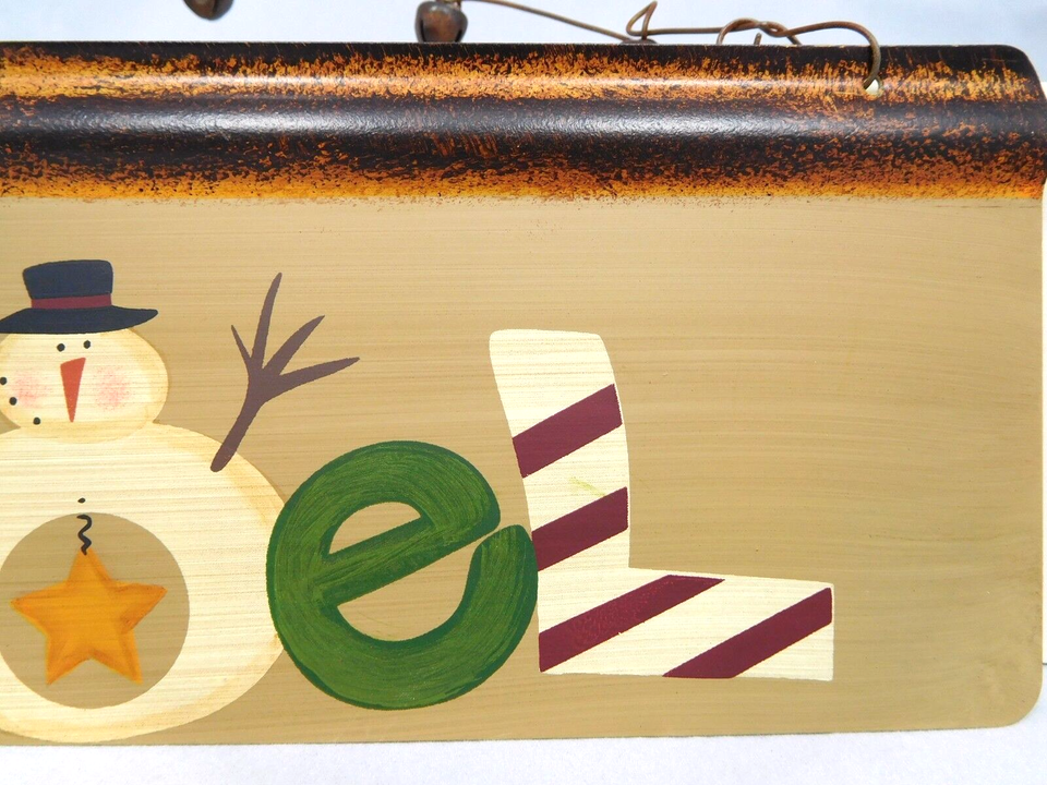 Noel hanging metal sign with small bells on the top - New Blossom ...