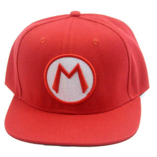 Mario Logo Super Mario Bros. Snapback Baseball Hat Video Game Cap for ...