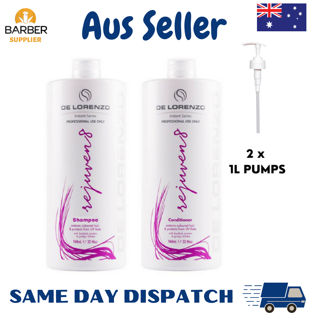 De Lorenzo Rejuven8 Shampoo and Conditioner 960ml + 2 Pumps DeLorenzo SALON | eBay Australia