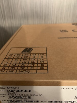 Open Box Aruba Q9H63A AP-515 (US) Dual Radio 4x4:4 + 2x2:2 802.11ax ...