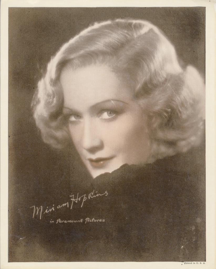 MIRIAM HOPKINS-ORIGINAL PHOTO-PORTRAIT-COLOR-FACSIMILE SIGNATURE | eBay