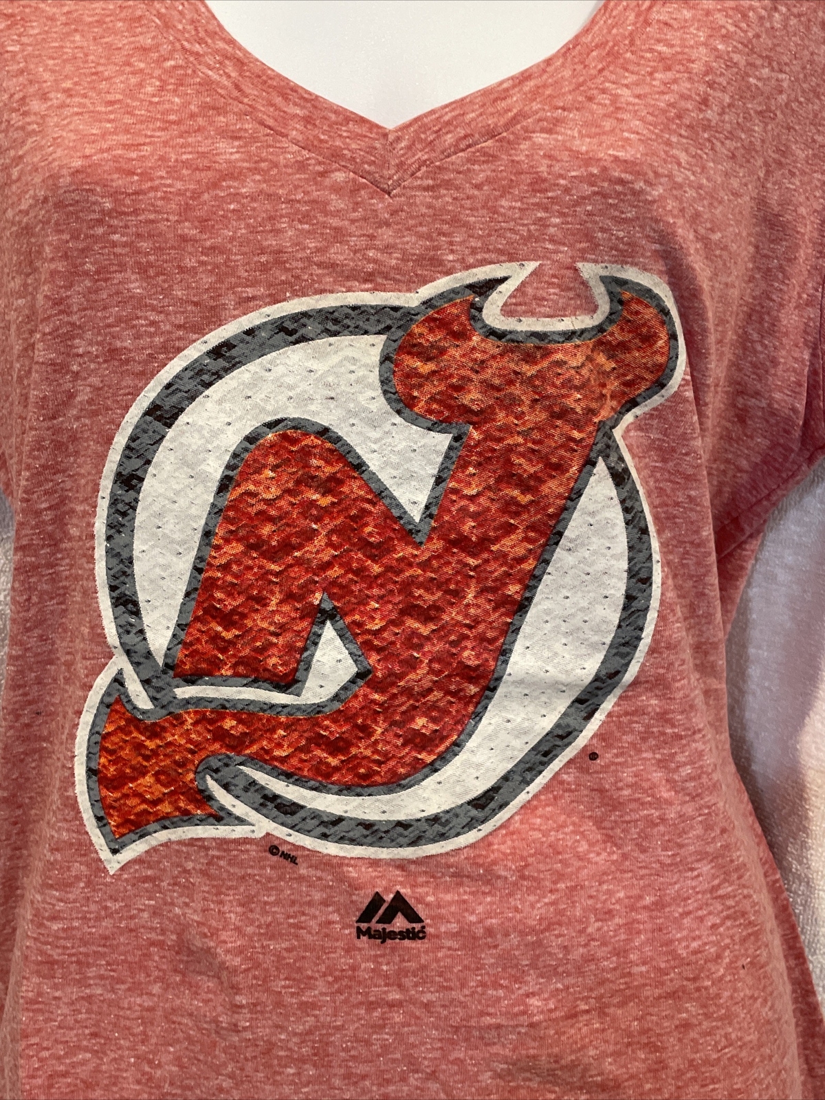 CUTE New Jersey Devils Women's Sz Md Pink Majestic Jersey T-Shirt, NEW ...