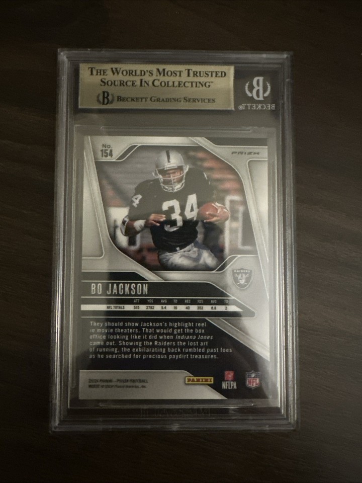 2024 Panini Prizm - Bo Jackson #154 Black & White Checker Prizm BGS GEM MINT 9.5 | eBay