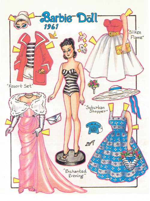 Barbie Paper Dolls To Color