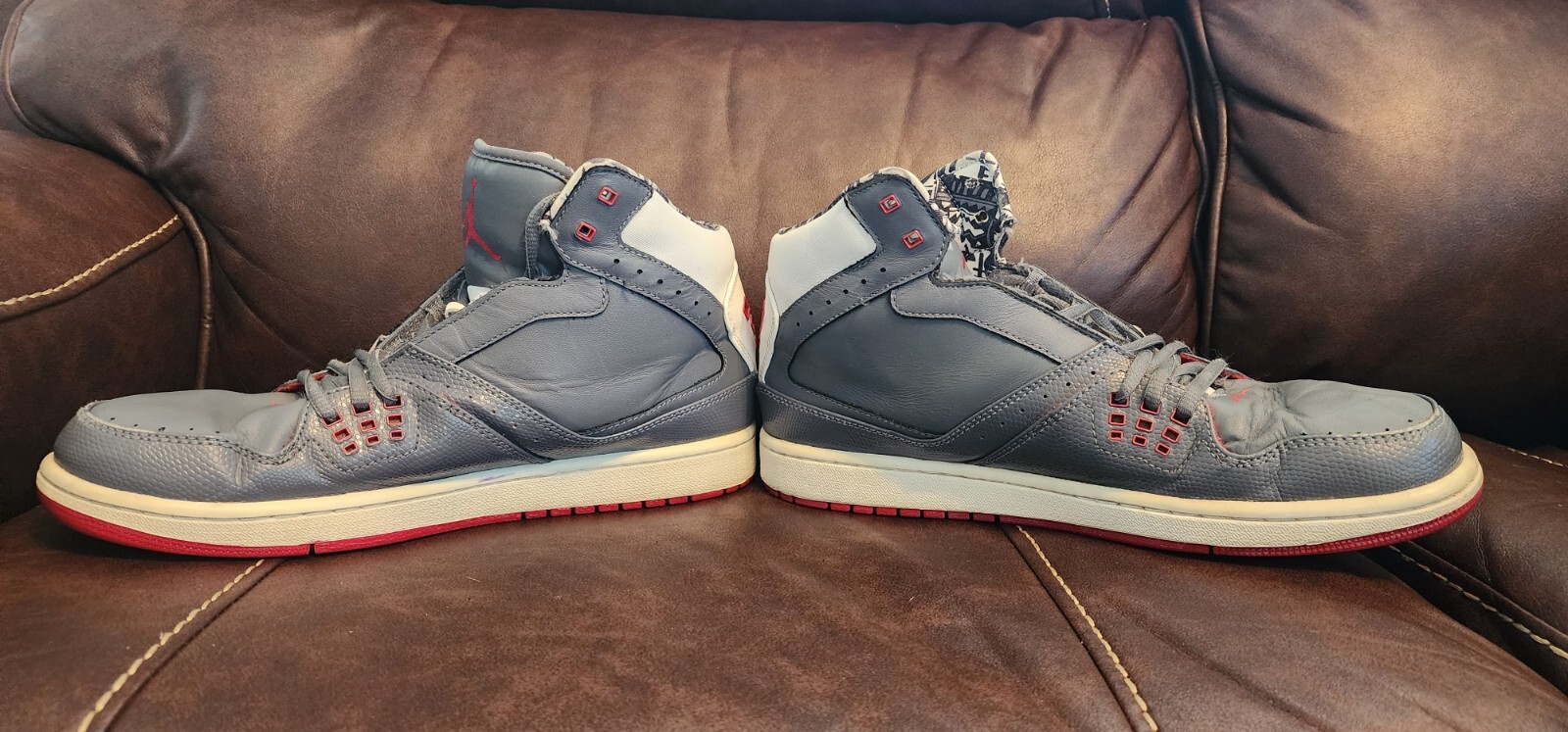 Nike Air Jordan 1 Flight Basketball Sneakers 23 Gray … - Gem