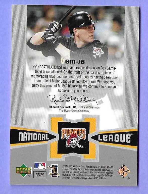 2006 Upper Deck "Special F/X Material" Jason Bay Card# SM-JB | eBay