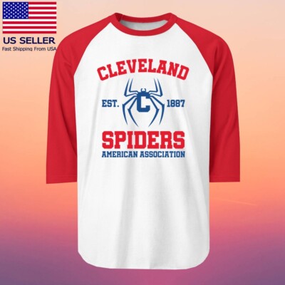 Cleveland Spiders Baseball Men's Raglan Red Size S to 2XL | eBay