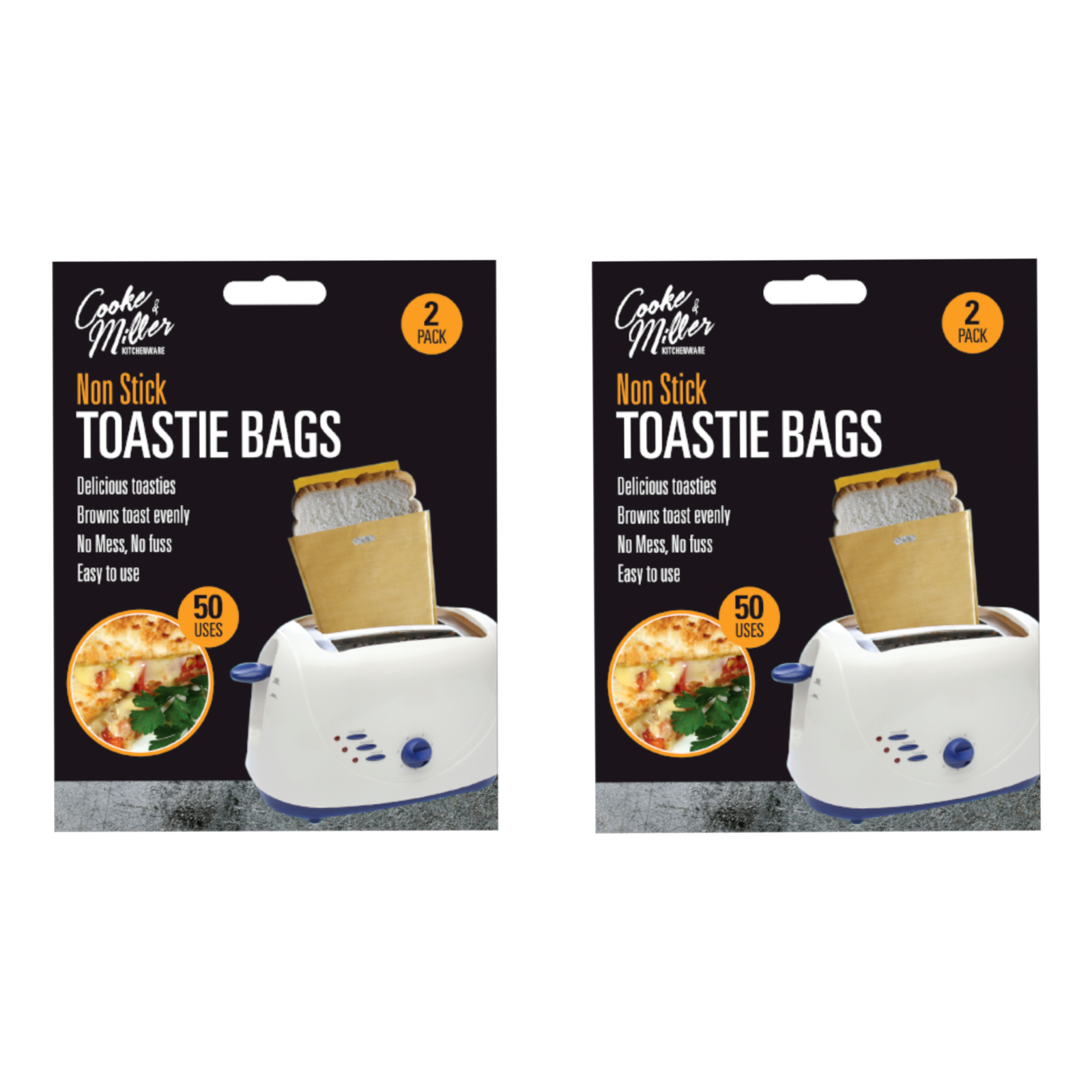 4 REUSABLE TOASTER BAGS Non Stick Toastie Toast Sandwich Pockets Bag ...
