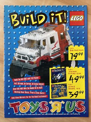1997 Lego Toys R Us print ad Big Foot 4 x 4 Toy advertisement paper ...