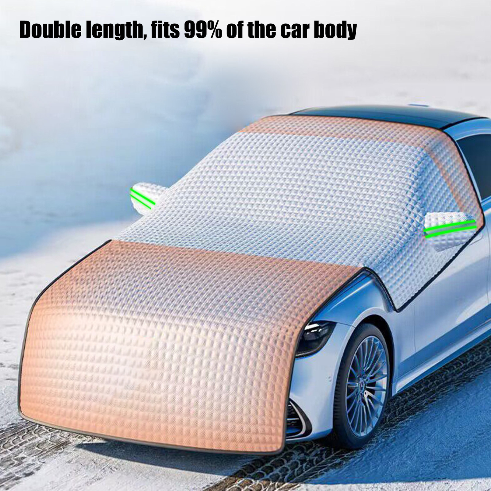 Snow Car Cover Extended Frost Guard Car Window Protector Windshield ...