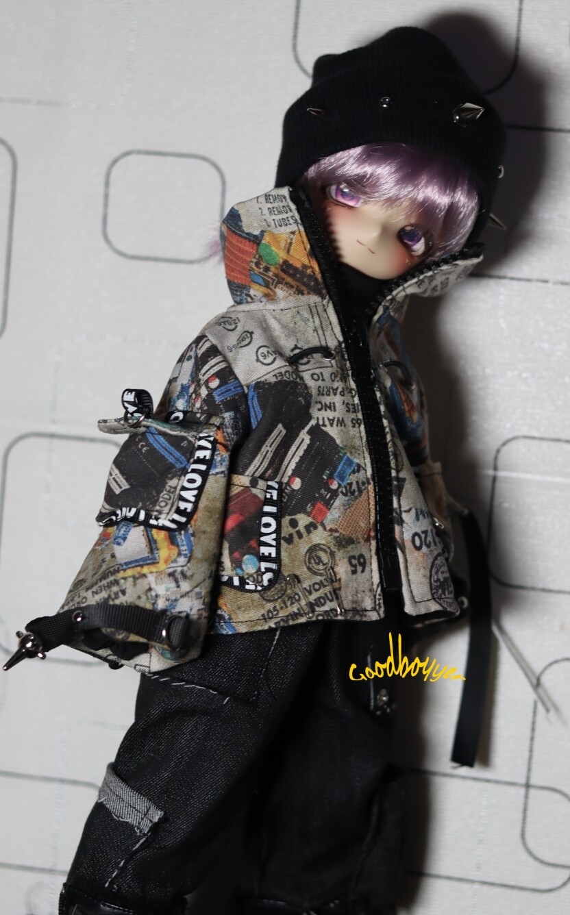 1/6 1/4 1/3 Uncle BJD PUNK Clothes Spliced Sweater+Street Coat+Pants ...