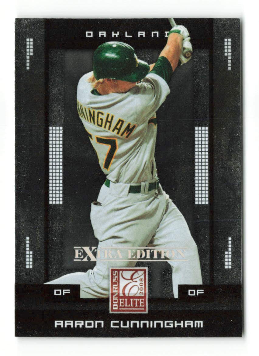 2008 Donruss Elite Extra Edition Aaron Cunningham #1 Oakland Athletics ...