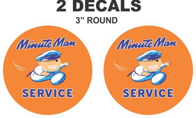 2 Minute Man Service Vinyl Decals | eBay