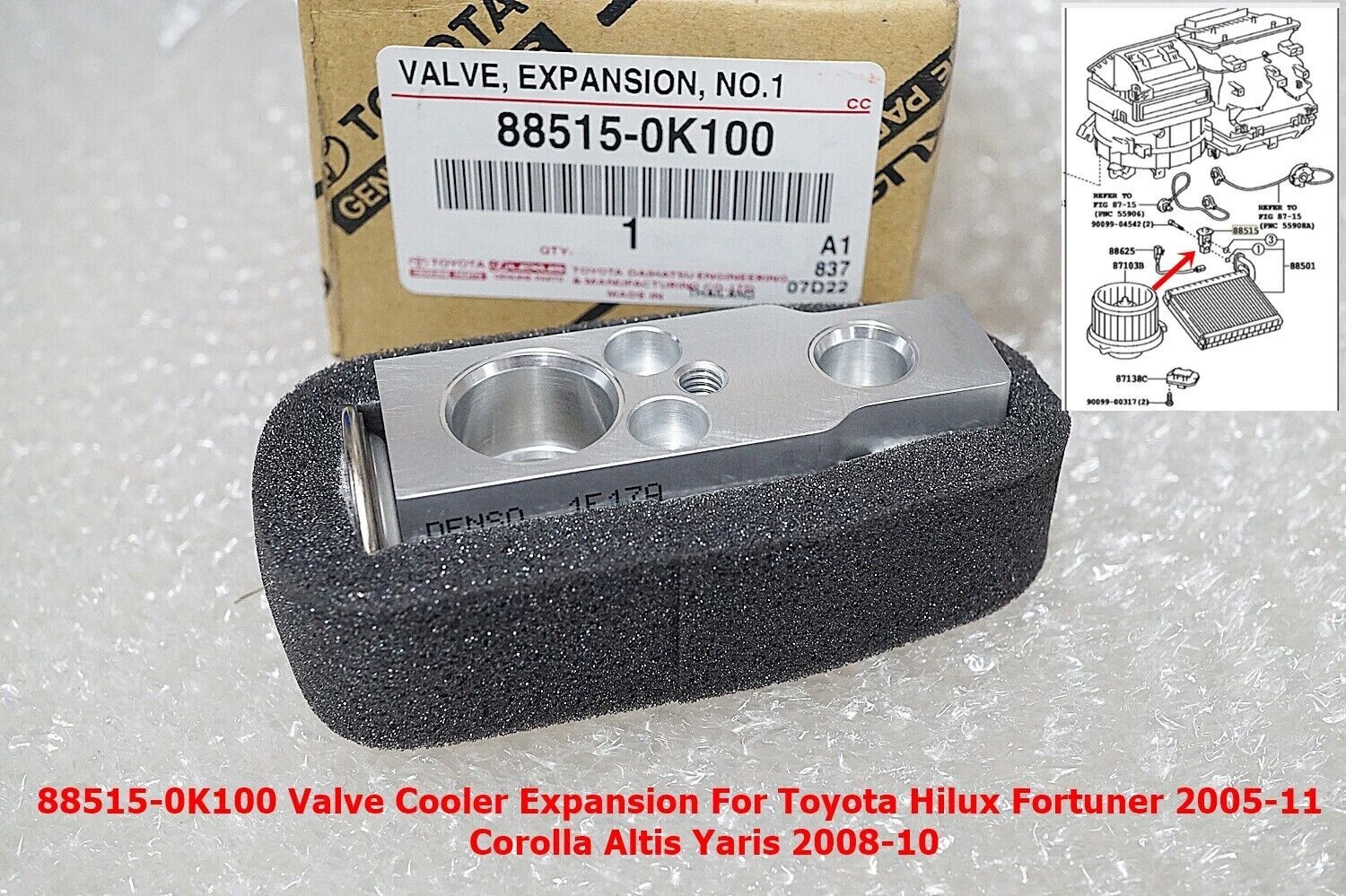 88515-0K100 Vale Expansion Genuine For Toyota Hilux Vigo Fortuner 2005 ...