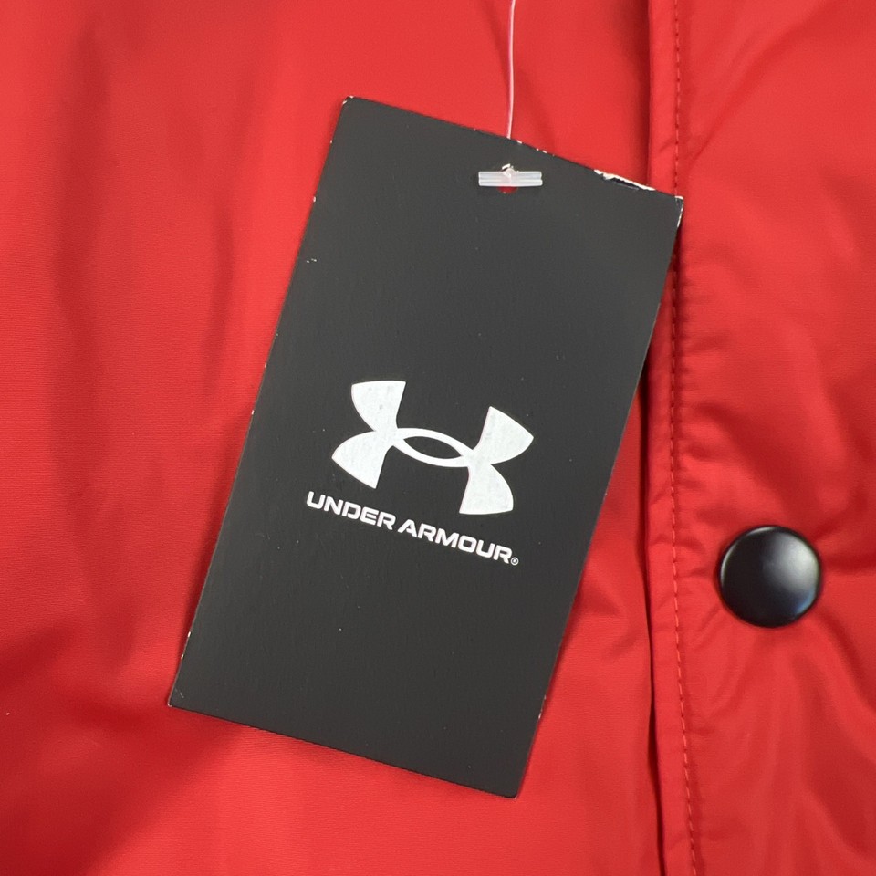 Under Armour Red Wings Varsity Jacket Mens XXXL Red Black Quilt Lined ...