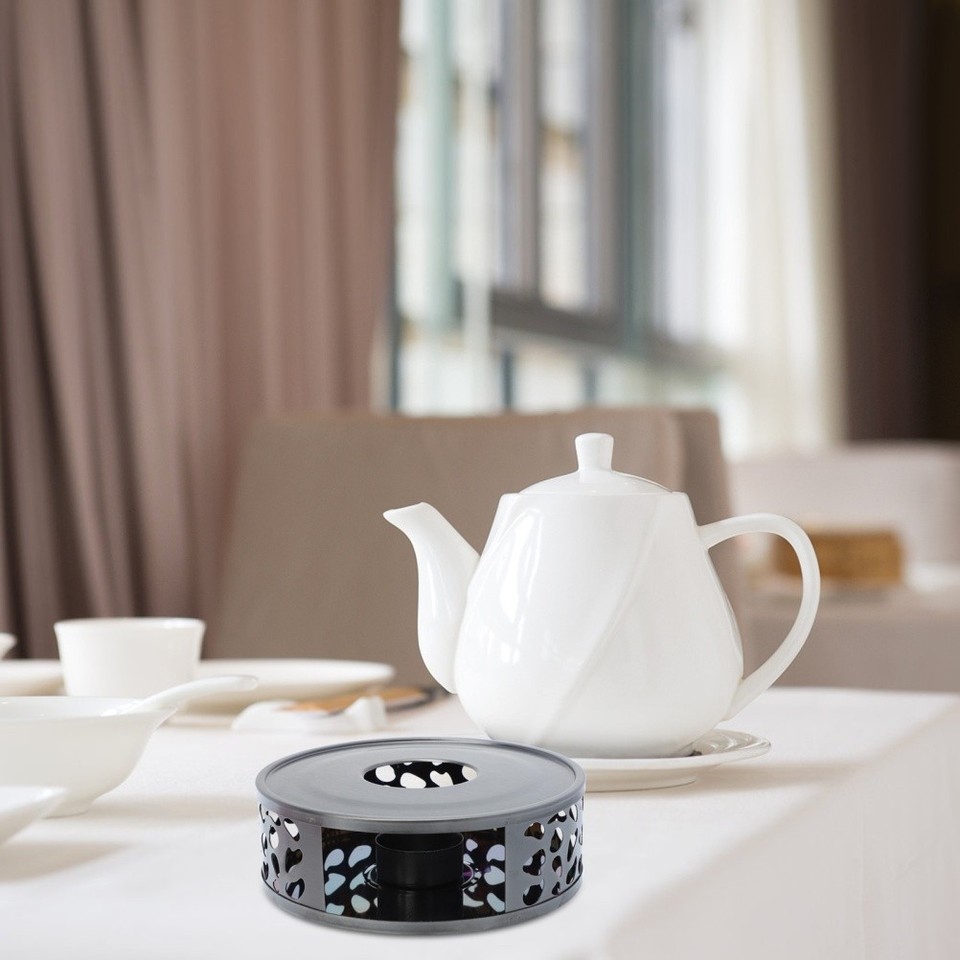 Tea Light Heater Metal Teapot Warmer Base Kettle Stand Coffee for ...