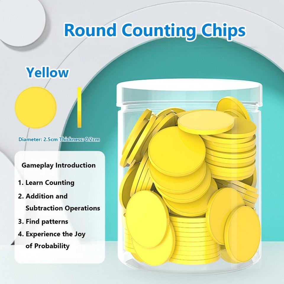 100pcs Plastic Counting Toy Poker Chips Classroom Teaching | eBay Australia