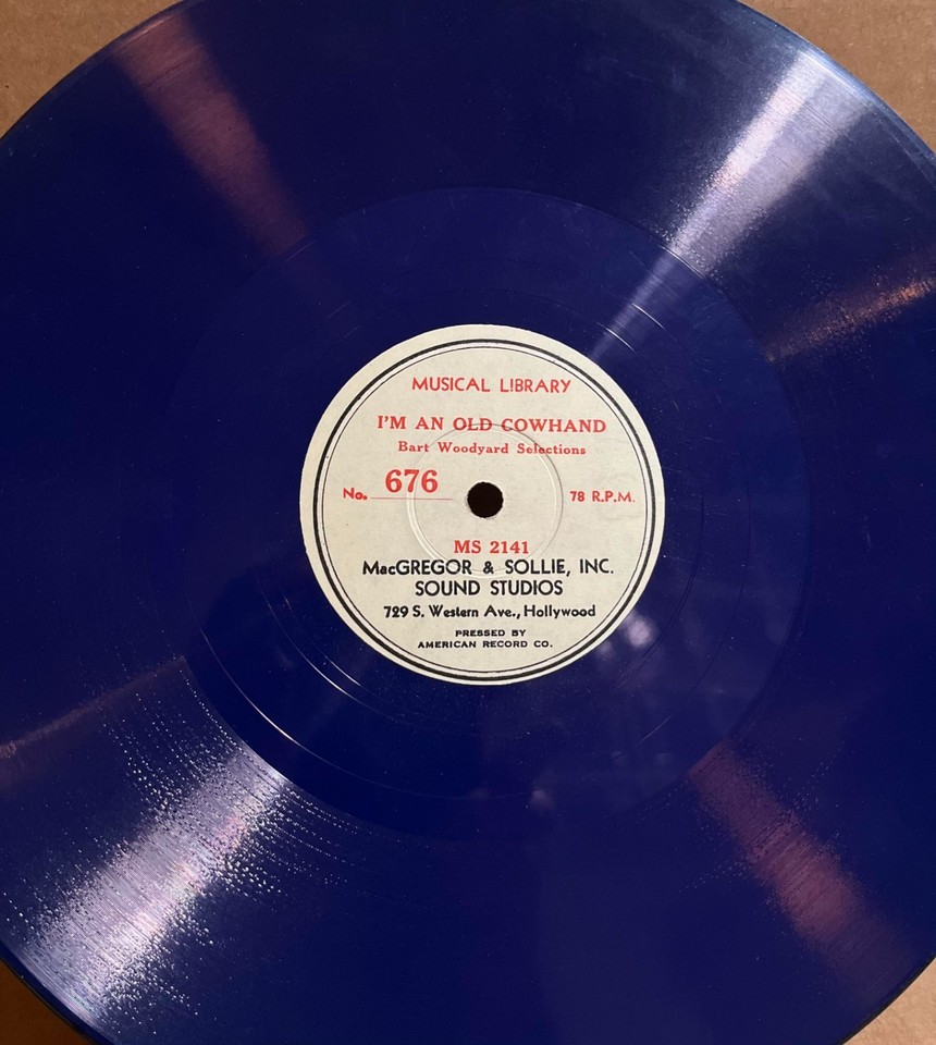 78 rpm Bart Woodyard MacGregor & Sollie Sound Studios 675/676 EE-/E ...