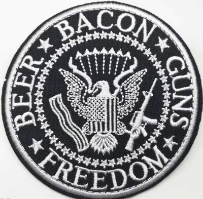 Beer Bacon Guns Freedom embroidered Iron on patch | eBay
