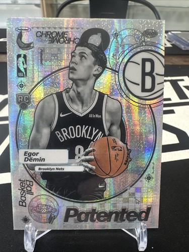 Topps 2025 Chrome Patented Egor Demin Rookie PD-23 Brooklyn Nets Card ...