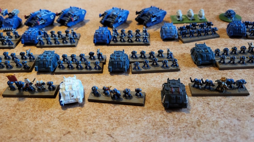 Epic 40k Space Marines - Ultramarines Battle Company (1997) 6mm army ...
