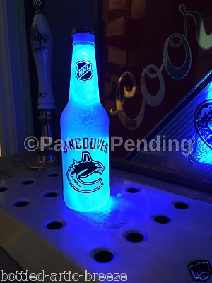 NHL Vancouver Canucks Hockey 12 oz Beer Bottle Light LED Neon Bar Pub ...