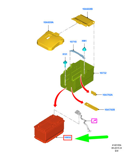 Original+Ford+Batterie+12V+60+Ah+-+590+A+Starterbatterie+NEU+1917575 ...