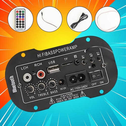 50W Mini Bluetooth HiFi Power-Amplifier Audio Digital Stereo FM Car AMP ...