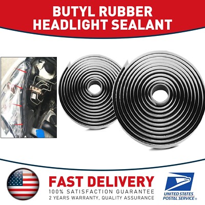 2Roll Automotive Grade Headlight Sealant Retrofit Refit Butyl Rubber ...