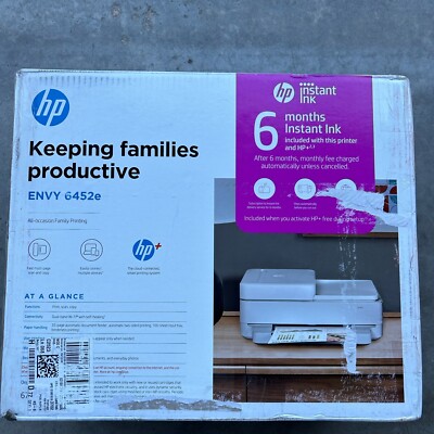 HP Envy Pro 6452 All-in-One Wireless Color Inkjet Printer (HP Instant ...