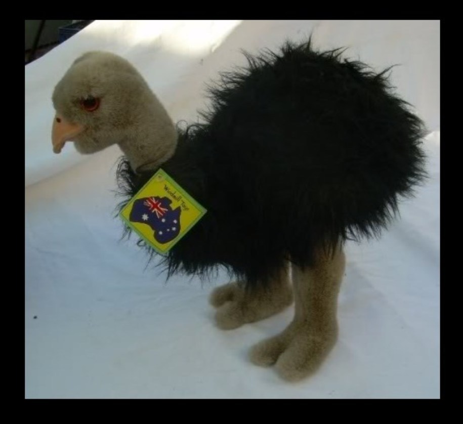 LUX Australia Plush EMU Windmill Toys bird BABY Ostrich COOL vintage ...
