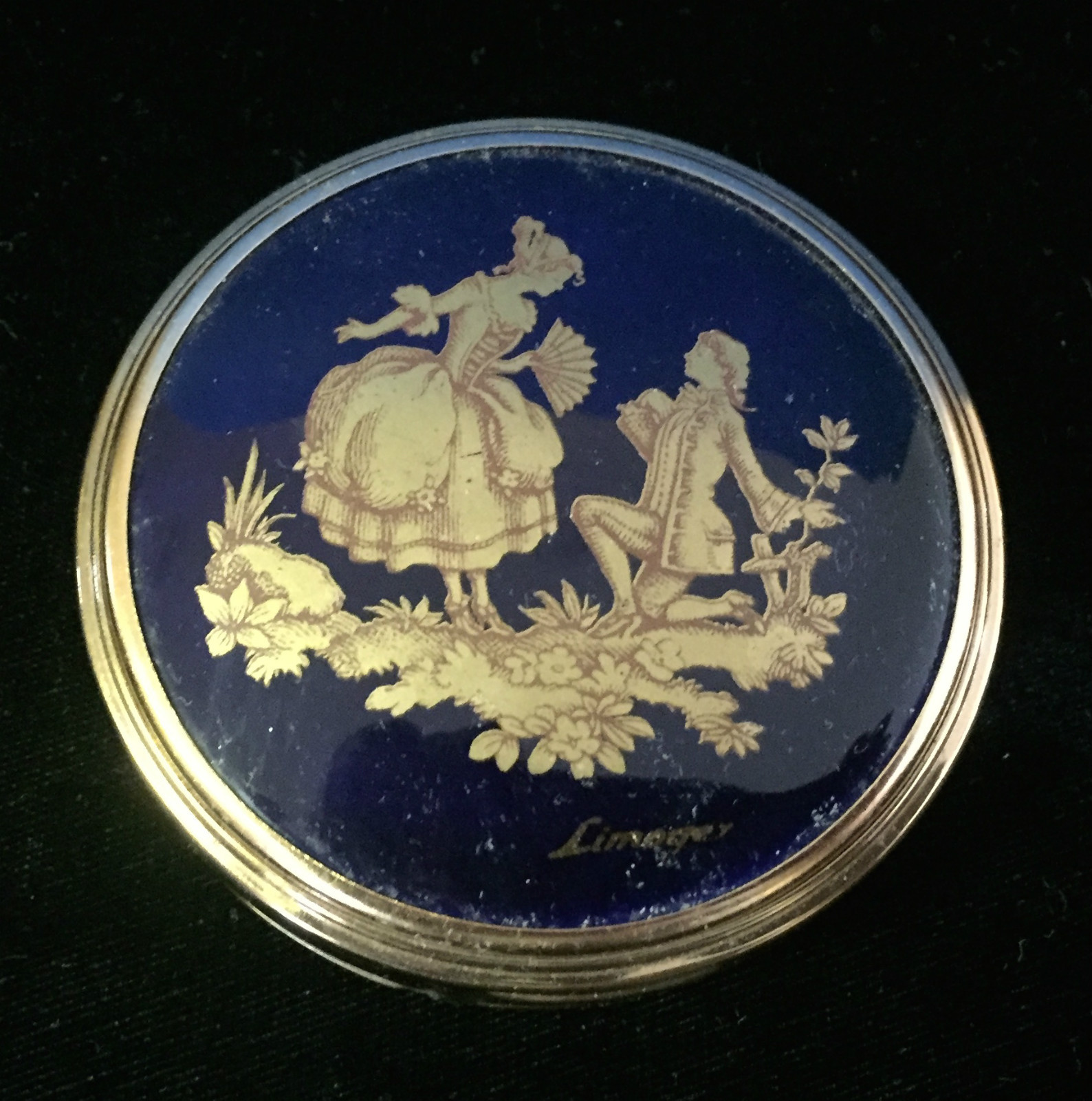 Vintage Patrys French Limoges Powder Compact | eBay