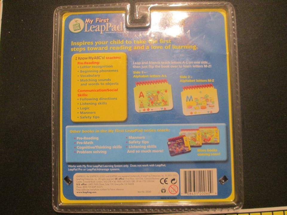 Leap Frog My First LeapPad "I Know My ABC's!" Interactive Flip Book ...