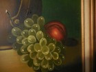 Oil on Canvas Painting of Still-life of Fruit and on Table Signed Curka ...