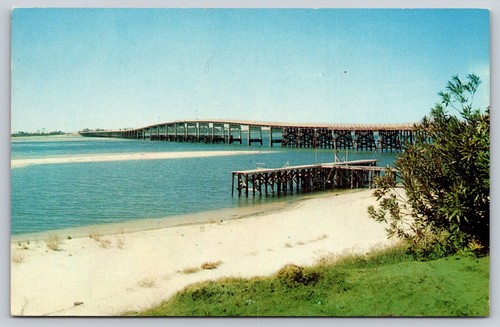 Postcard Modern Highway Bridge Florida's Scenic Coastal Highway 98 ...