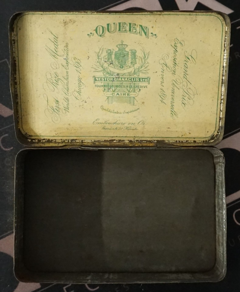 GREECE-EGYPT - Nestor Gianaclis Queen Egypt Cigarette Tin Box EMPTY ...