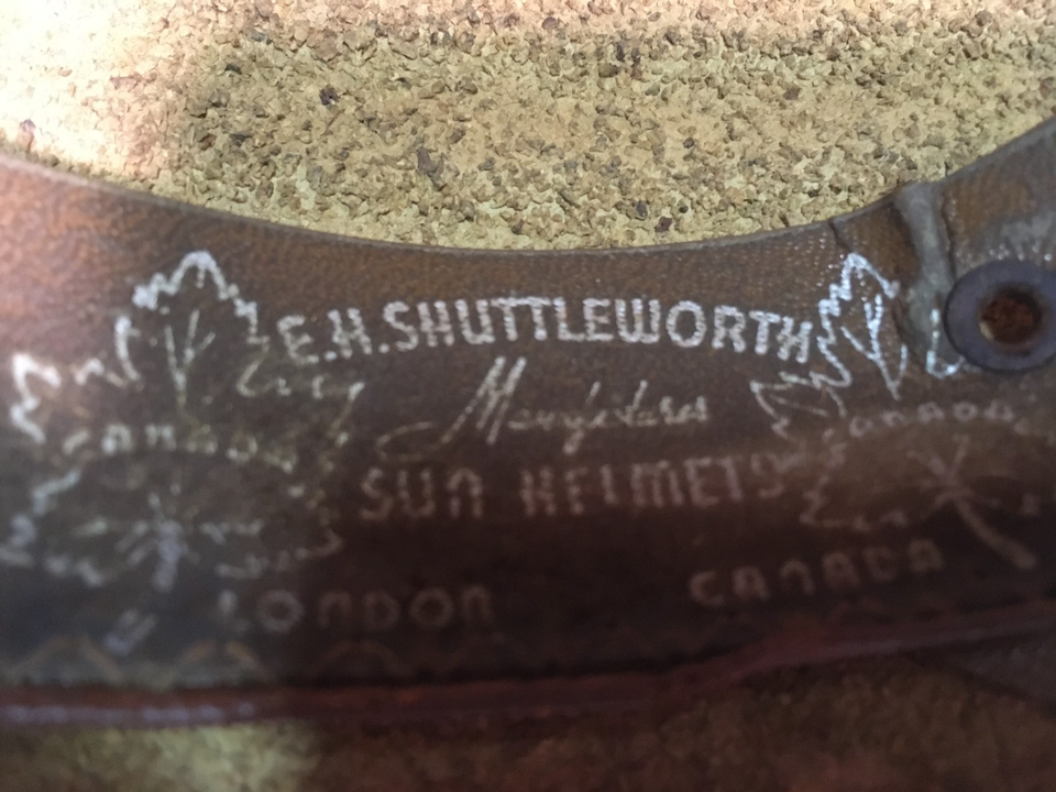 Vintage WWII Military Pith Helmet Sun Hat EH SHUTTLEWORTH 1940s? | eBay