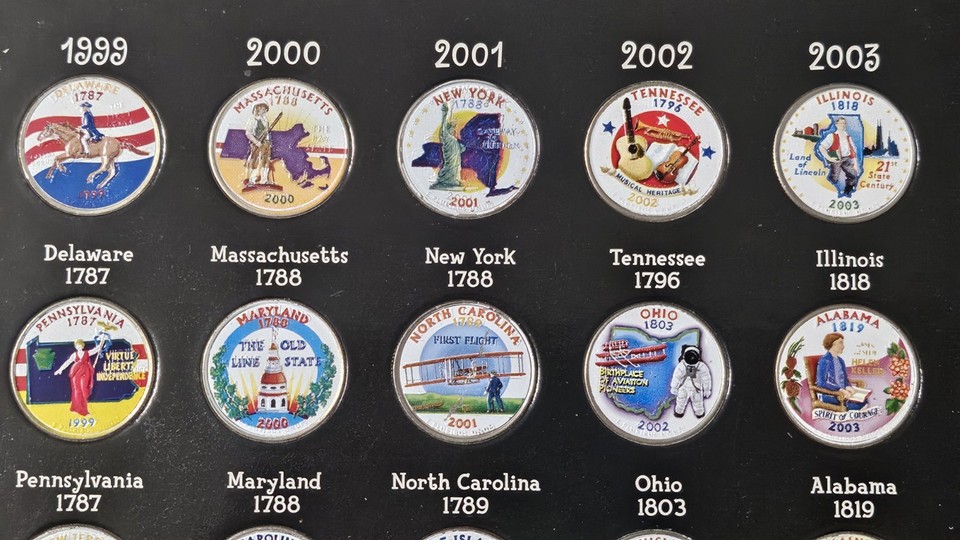 US Statehood Quarters 1999-2008 Colorized Set of 50 | eBay