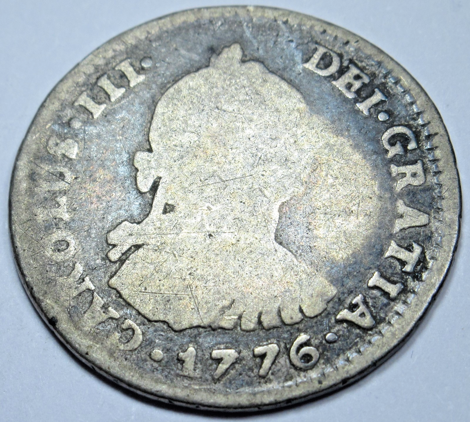 1776 Spanish Peru 1 Reales Genuine 1700's US Colonial Pirate Treasure ...