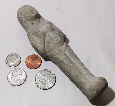 5 1/2" MUMMY vtg egyptian cairo ushabti pottery figurine statue african ...
