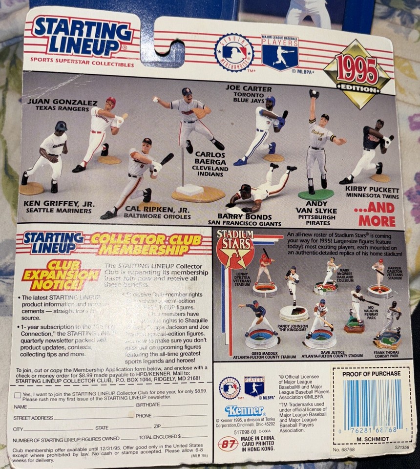 1995 Seattle Mariners Alex Rodriquez Starting Lineup Extended Series ...