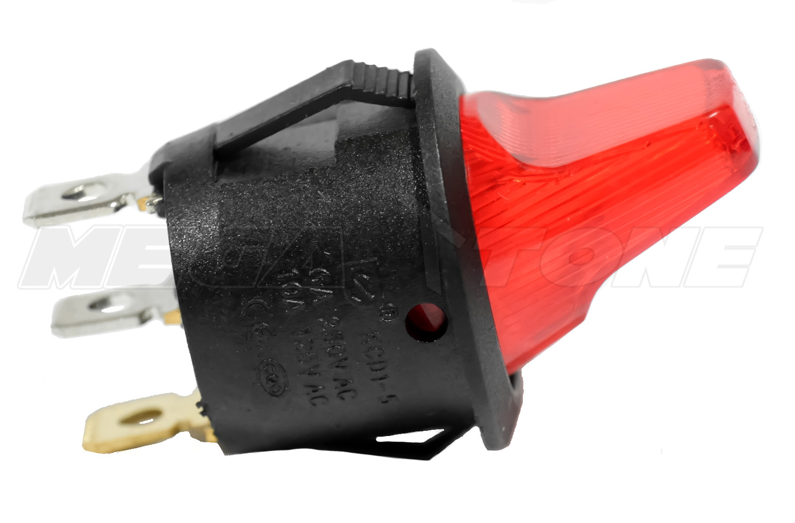 SPST ON/OFF Mini Rocker Switch T85 w/Paddle Handle & RED Neon Lamp USA ...
