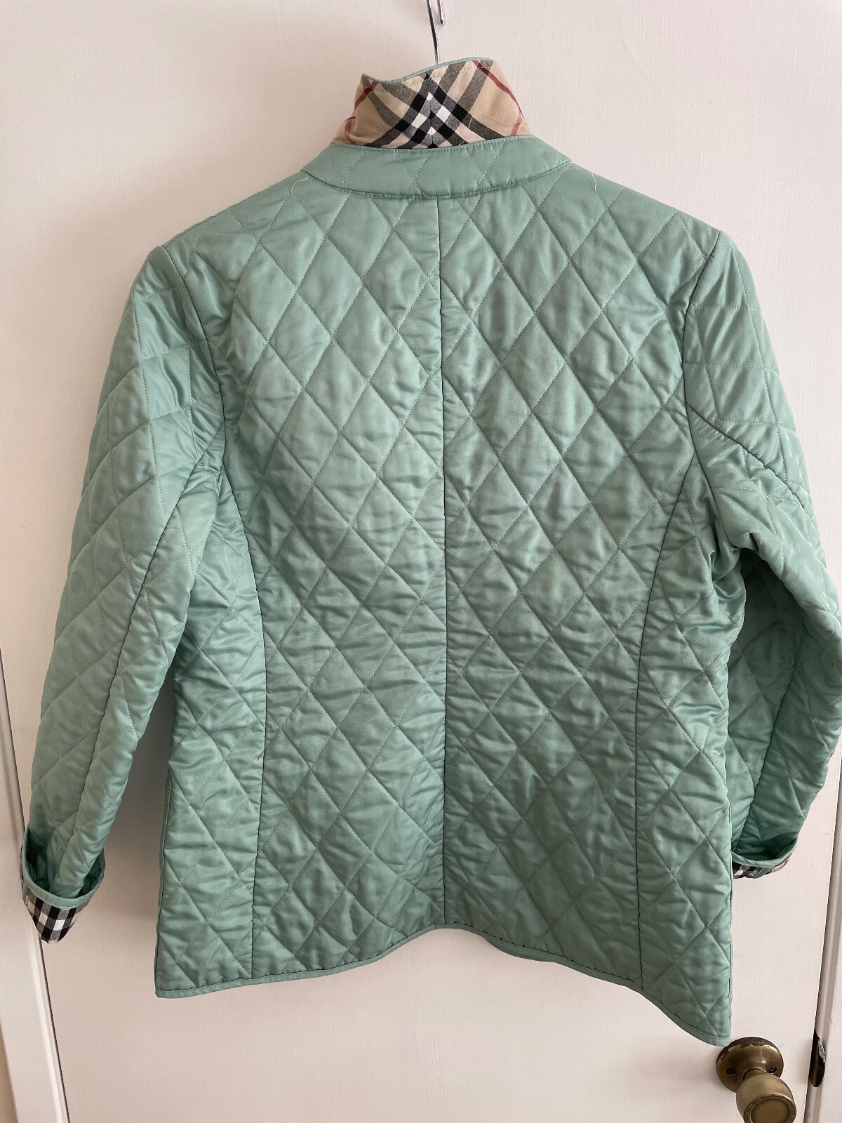 Burberry Women's Aqua/Green Polyester Quilted Jacket, size S | eBay