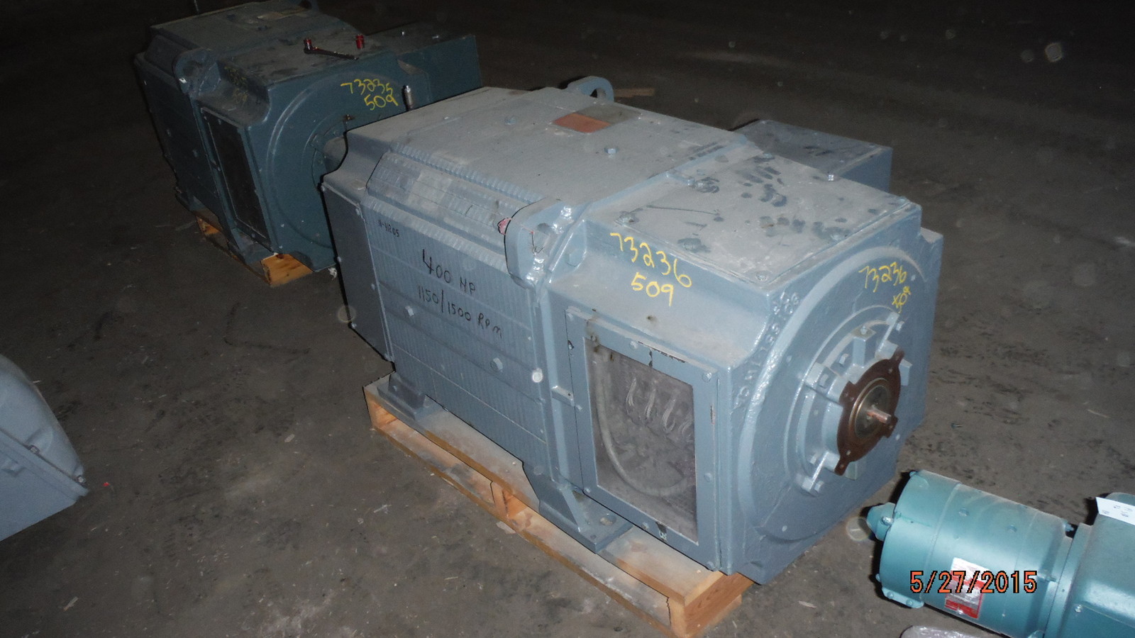 400 HP Reliance DC Electric Motor, 1150 RPM, B509ATZ Frame, 500 V, DPFV ...