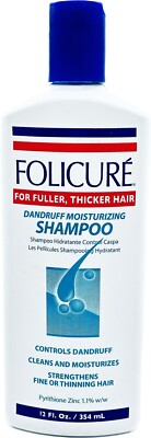 Folicure For Fuller ,Thicker Hair Dandruff Moisturizing Shampoo 12 Fl ...