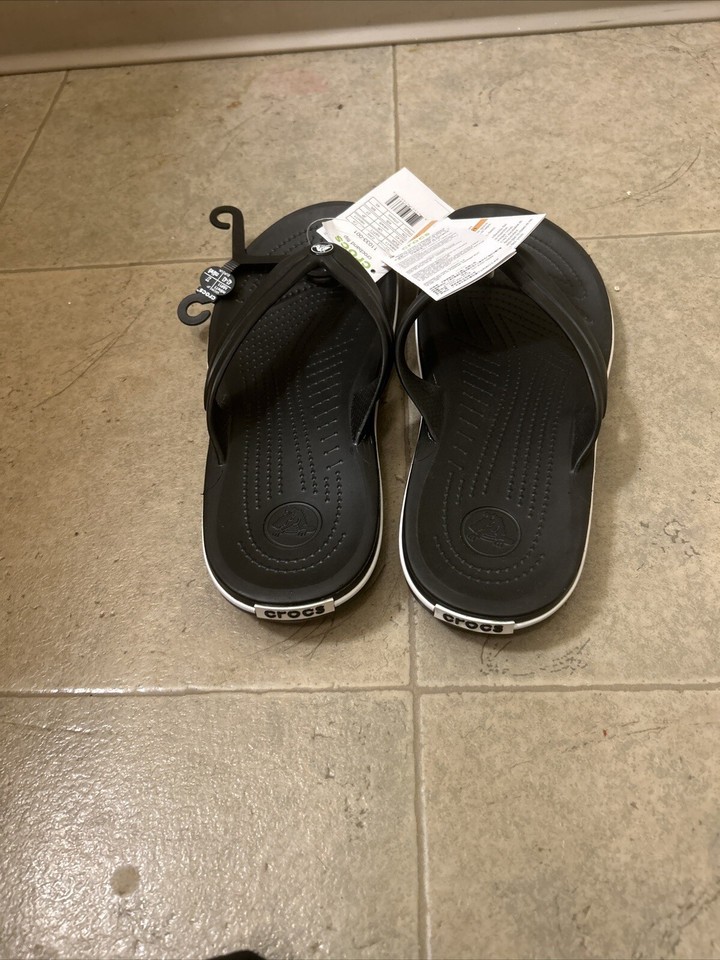 Crocs NEW Unisex Black Crocband Sandals Flip Flops Size M9/W11 | eBay